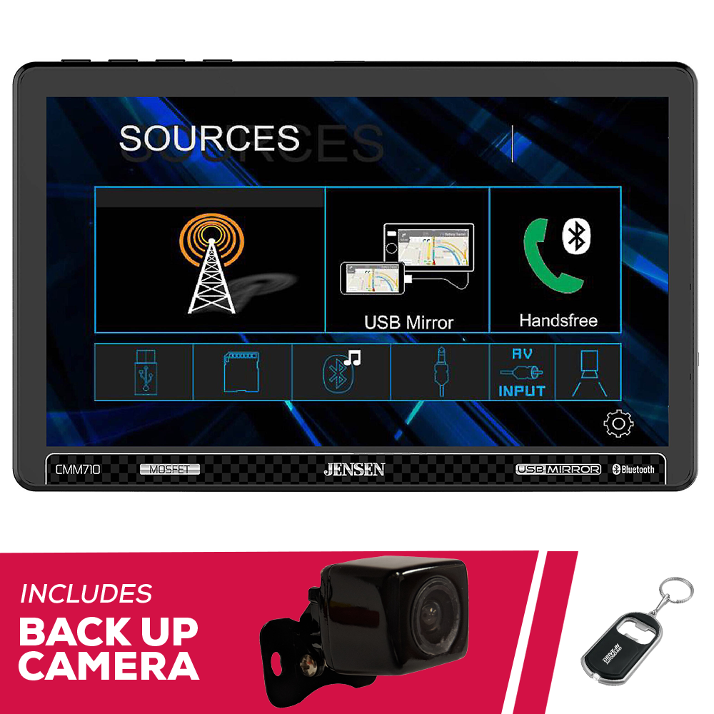 RFRB Jensen CMM710 10.1" Digital Media Receiver with Backup Camera ...