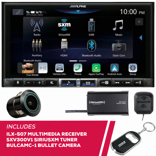 Alpine ILX-W650 7" Multimedia Receiver w/ Rear View Camera & SiriusXM Tuner