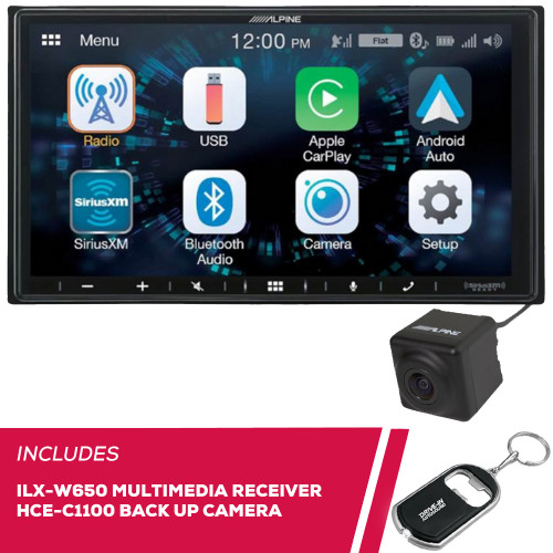 Alpine ILX-W650 7 Inch Digital Multimedia Receiver and HCE-C1100 Backup ...
