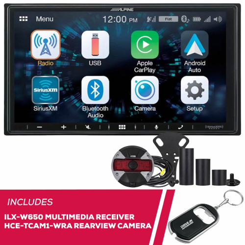 Alpine ILX-W650 7" Digital Multimedia Receiver & HCE-TCAM1-WRA Rear ...