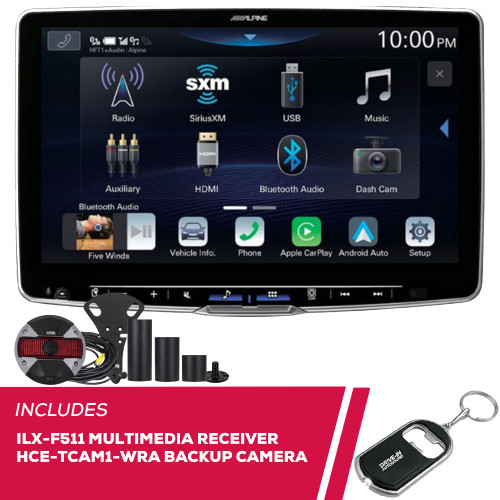 Alpine Halo11 ILX-F511 11" Multimedia Receiver & HCE-TCAM1-WRA Rear ...