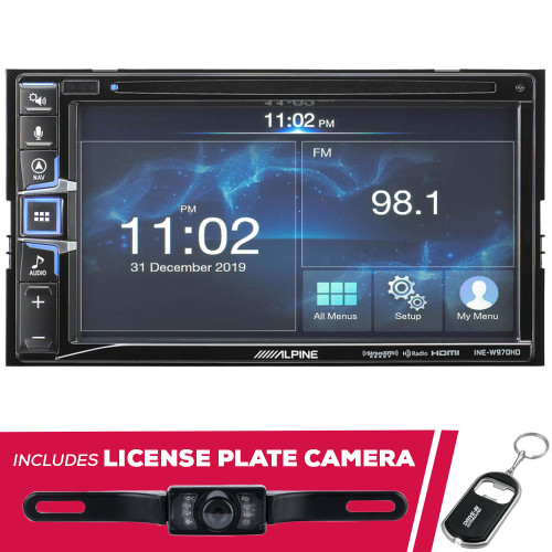 Alpine INE-W970HD 6.5" Navigation Receiver & License Plate Camera