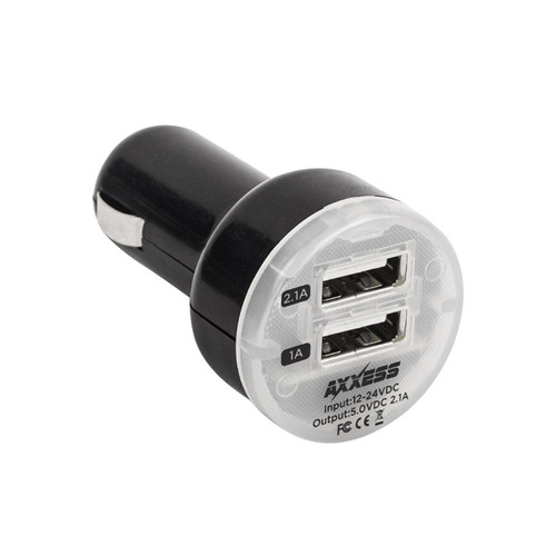 Metra AXM-2USB-CLA Compact 2.1 AMP Dual Port USB Car Charger