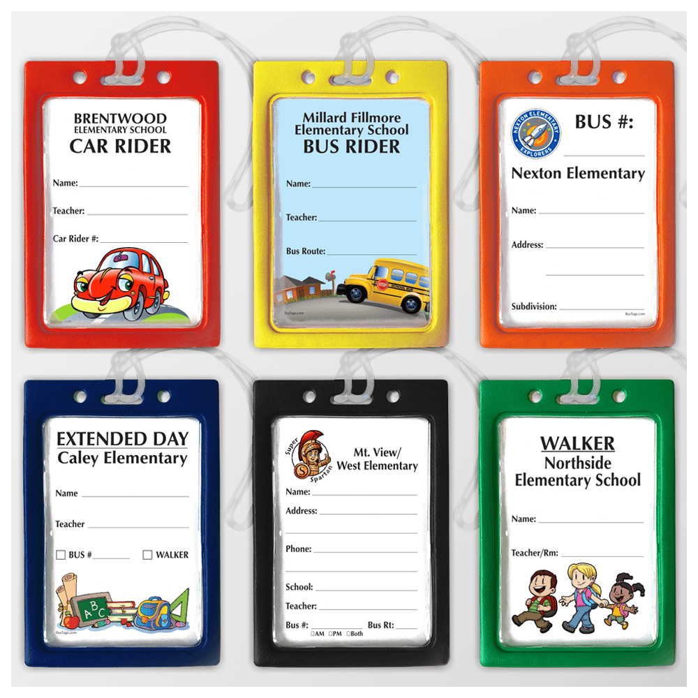 Bus Tag | Personalized Student Bus ID Routing Tags, Bus Routing, Car ...