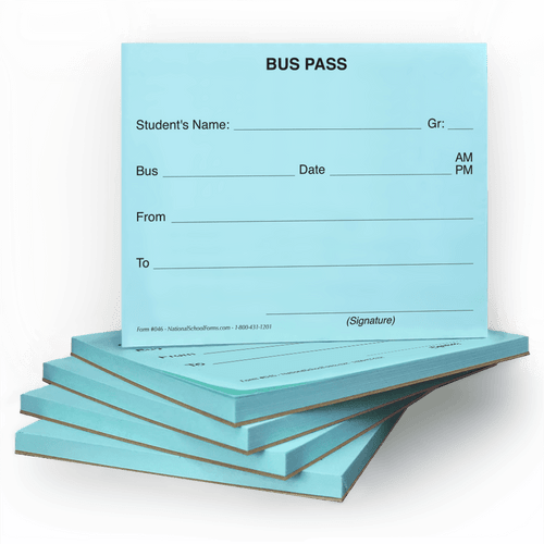 Student Bus Pass - NationalSchoolForms.com
