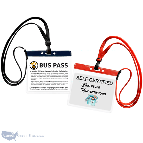 BUS & HALL PASS TAGS - NationalSchoolForms.com