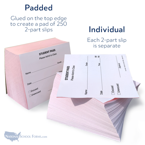 SCHOOL FORMS - Passes, Pads and Slips - Duplicate Slips ...