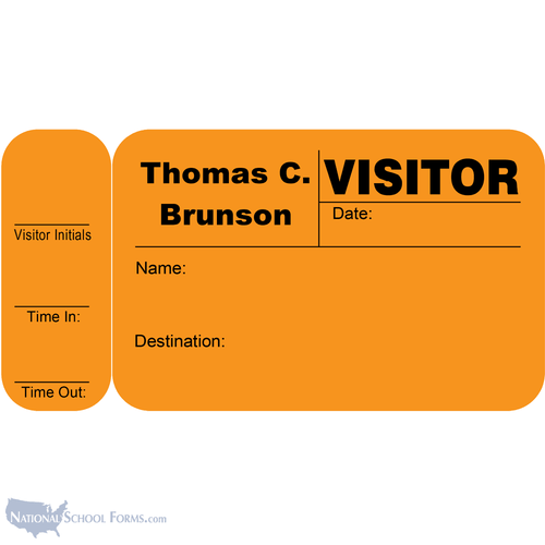 Visitor Pass Registry Book Customized 763