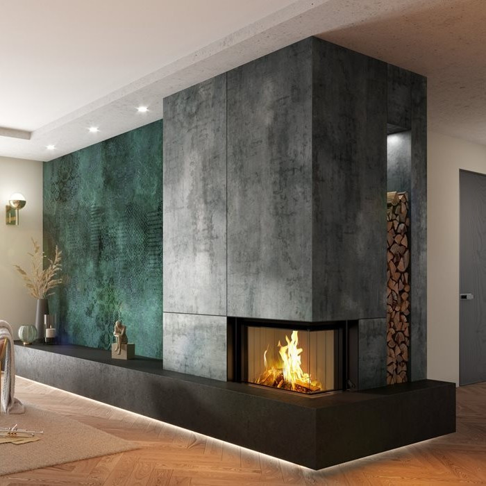 Spartherm Premium Corner 68x40x50 Wood Burning 7kW Insert Stove