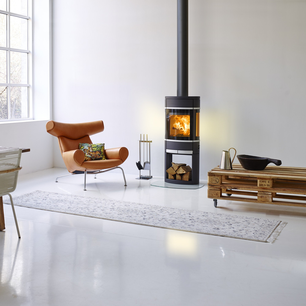 Scan Stoves 68-12 5.5kW Open Base Elliptic Wood Burning Stove