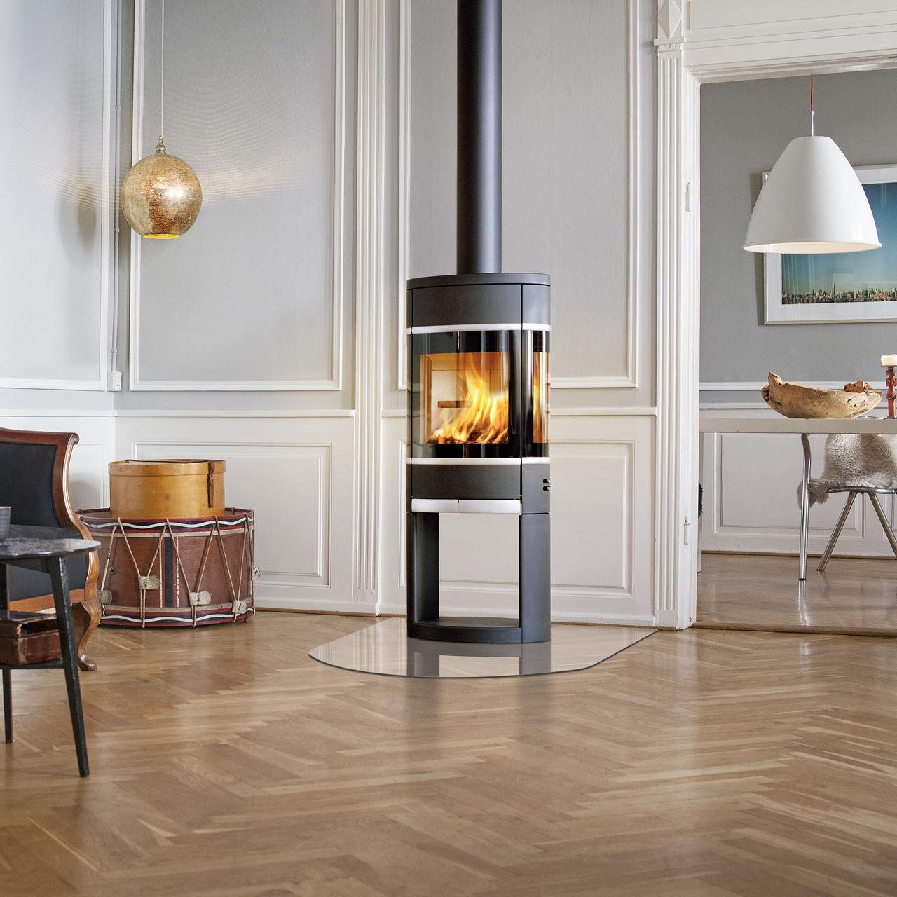 Scan Stoves 68-12 5.5kW Open Base Elliptic Wood Burning Stove