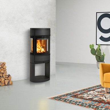 Scan Stoves 68-11 5.5kW Open Base Elliptic Wood Burning Stove