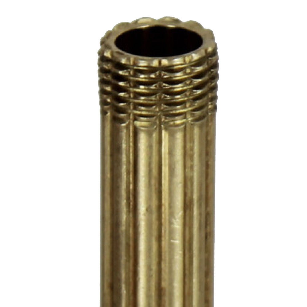Male Threaded Reeded Pipe | Grand Brass Lamp Parts,