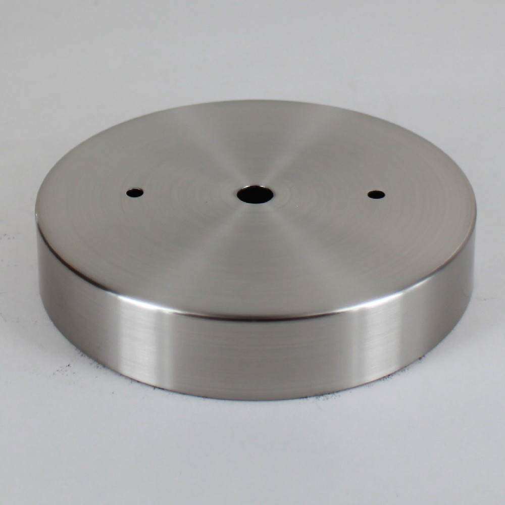 2-3/4in Bar Holes - Flat Brass Canopy - Satin/Brushed Nickel