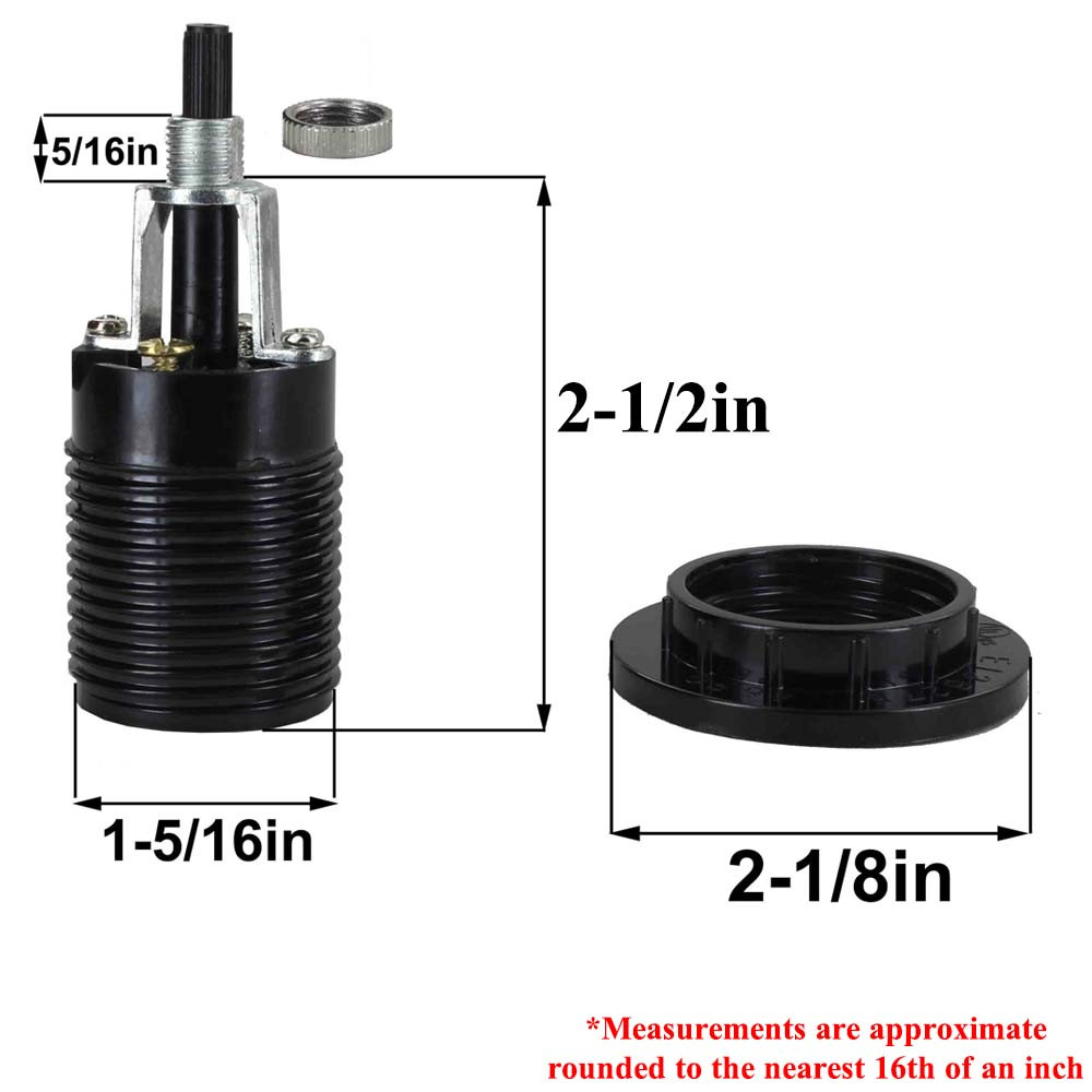 Threaded Skirt Phenolic Bottom Turn Socket with 2-1/8in. Shade Ring