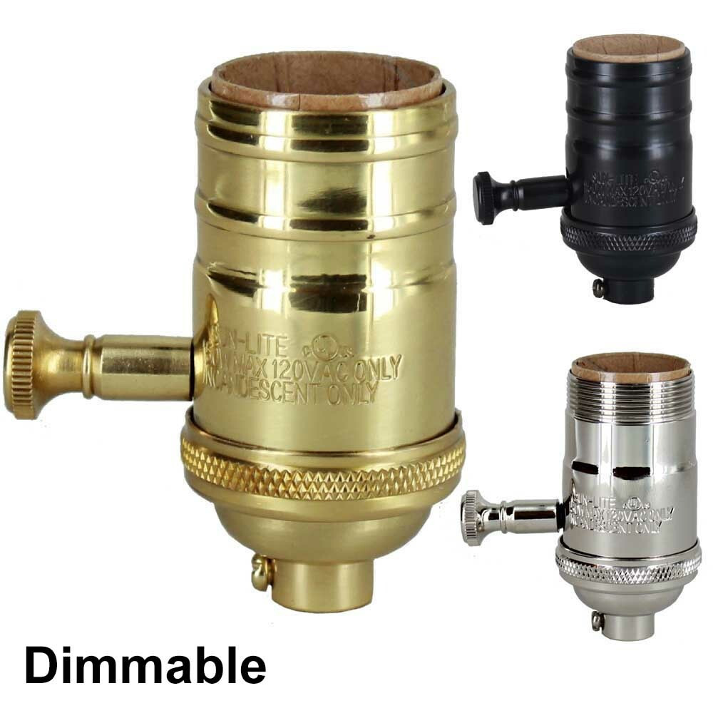 Medium Base E-26 Metal Shell Lamp Sockets | Grand Brass Lamp Parts, LLC.