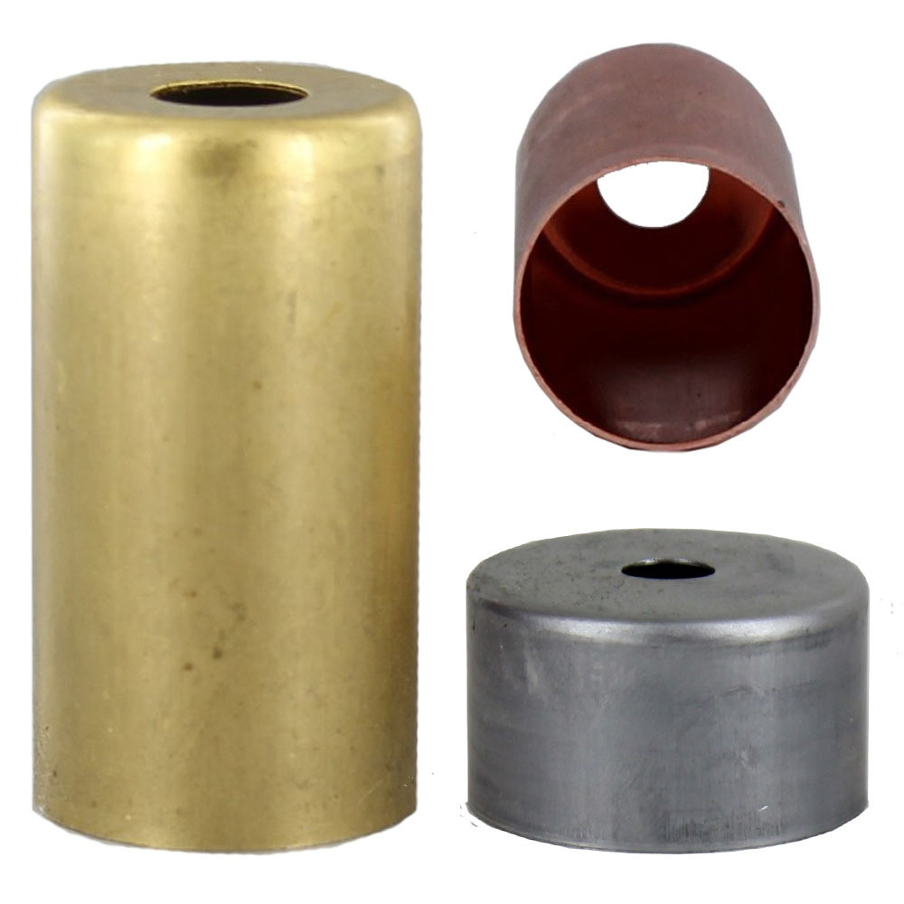 Spun & Stamped Lamp Socket Cups | Grand Brass Lamp Parts, LLC.