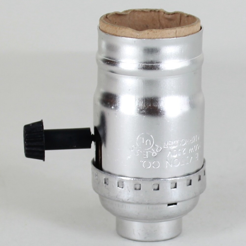 Leviton - Nickel Plated Finish 3-Way Turn Knob Socket with 1/4ips ...