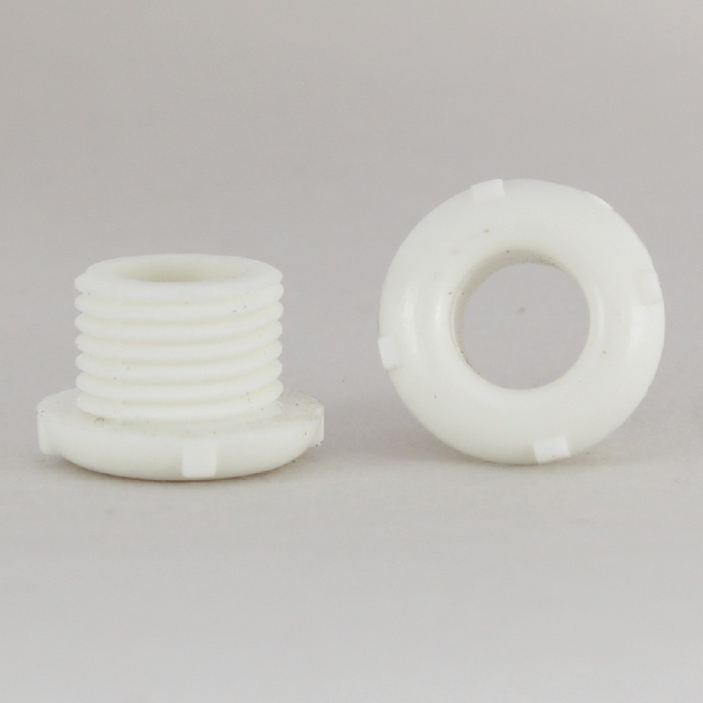 1/8ips. Male Threaded Plastic Bushing - White