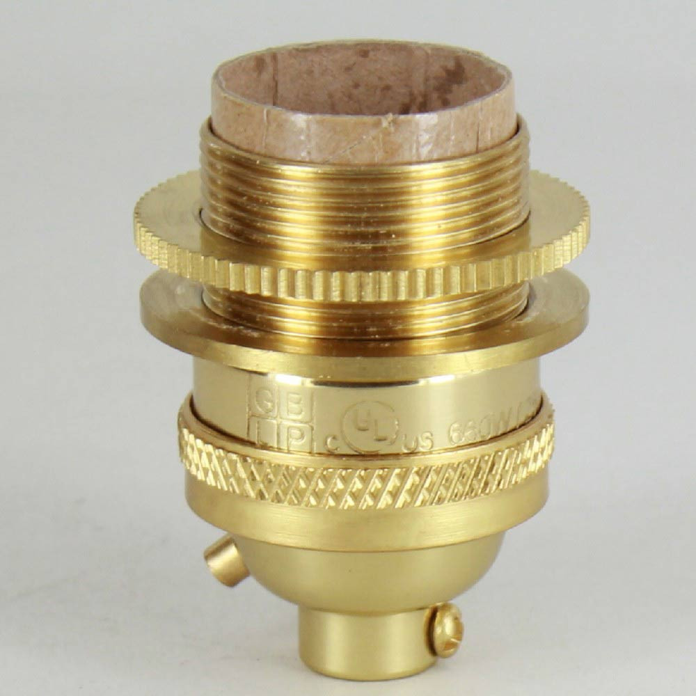 Polished Brass Uno Threaded Keyless Socket Includes Knurled and Smooth ...