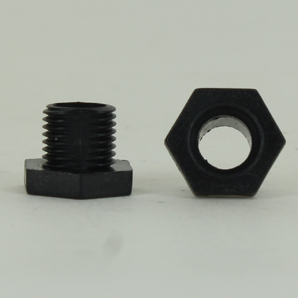 Black 1/8ips Male Threaded Nylon Hex Head Bushing