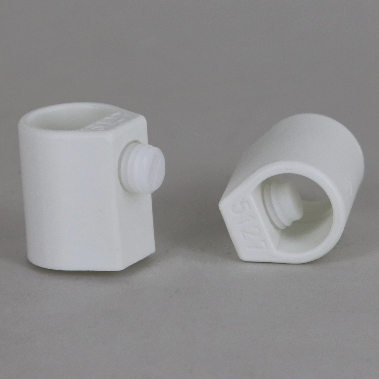 White 1/4ips Female Threaded Strain Relief with Locking Set Screw