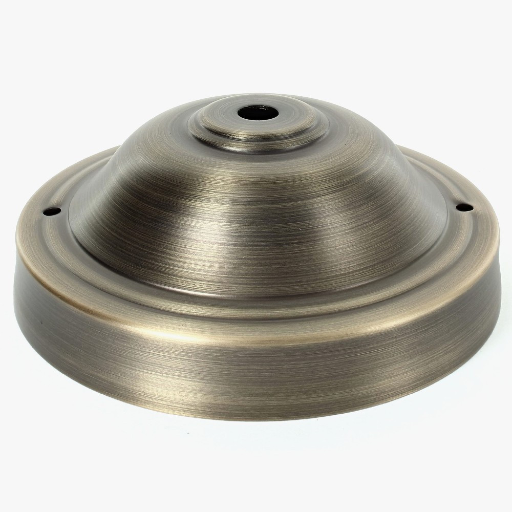 4-1/4in. Bar Holes Dome Canopy - Antique Brass Finish