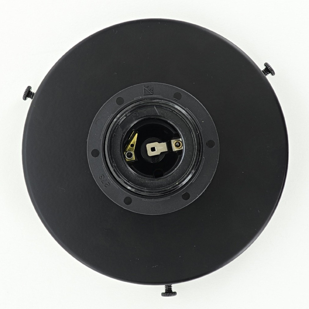 1-5/8 Neckless Glass Surface Mount Fixture - Black Finish