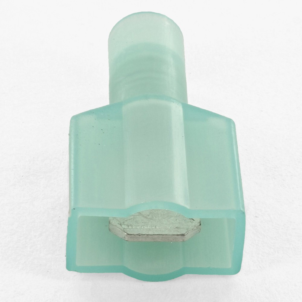 Male 16-14 Gauge Wire Blue Fully Insulated Quick Slide Connector