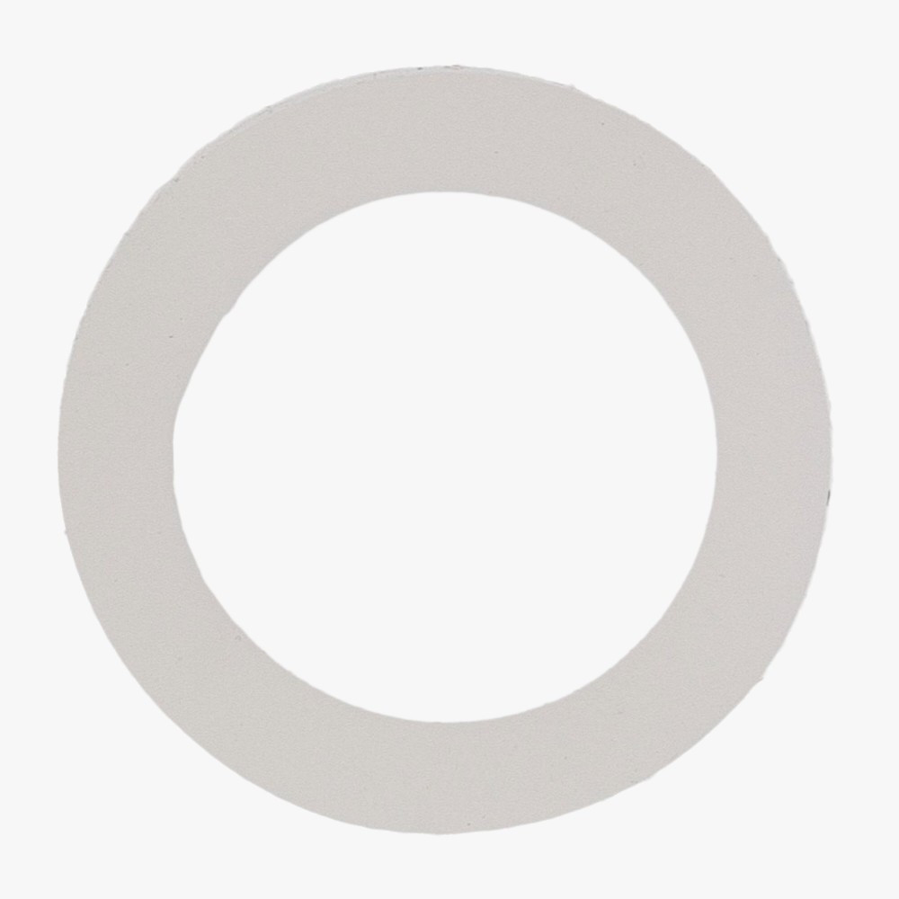 5/8in Translucent / Clear Silicone Washer with 1/8ips Slip Through Hole