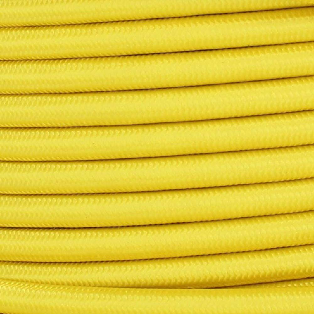 18/5 - Yellow Cloth Covered 5 Conductor SJT-B Lamp and Lighting Wire.