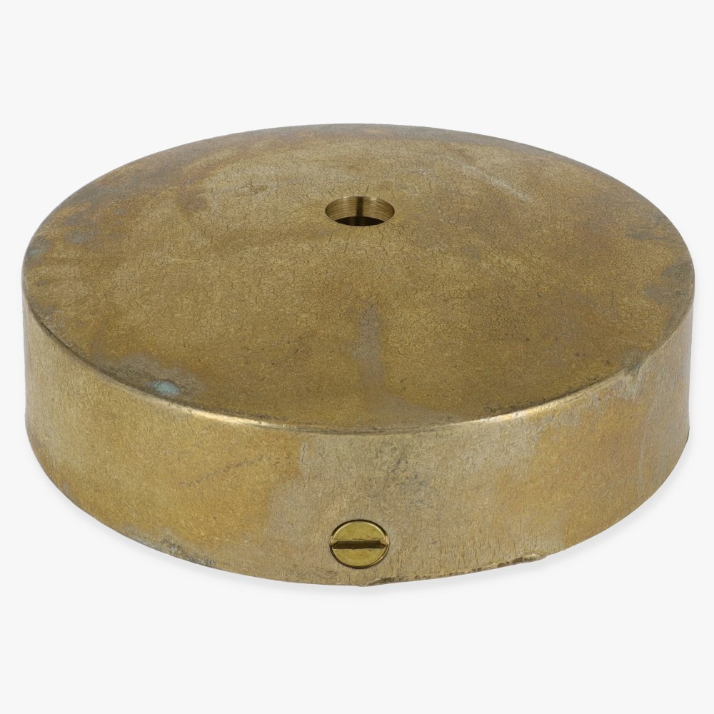 4in Diameter Round Cast Brass Screwless Face Mount Backplate/ Canopy.