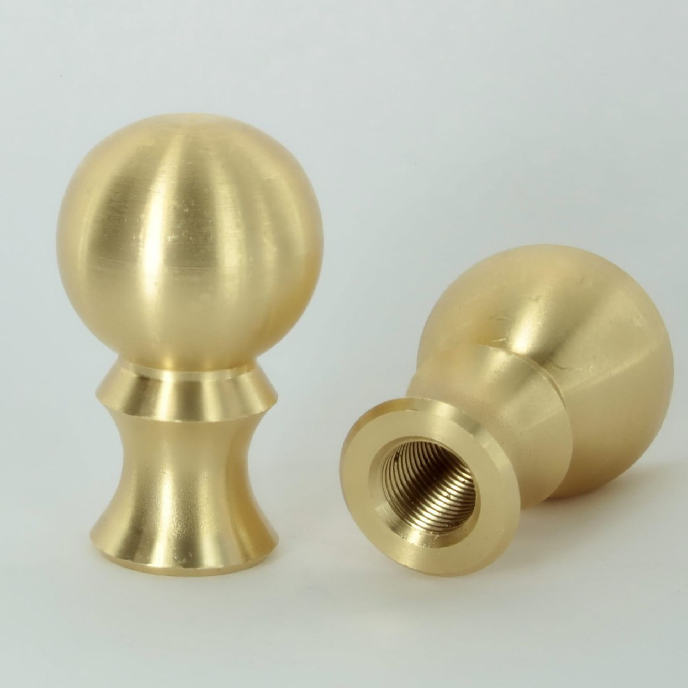 1in Diameter Ball Finial with Neck Unfinished Brass - 1/8ips Thread