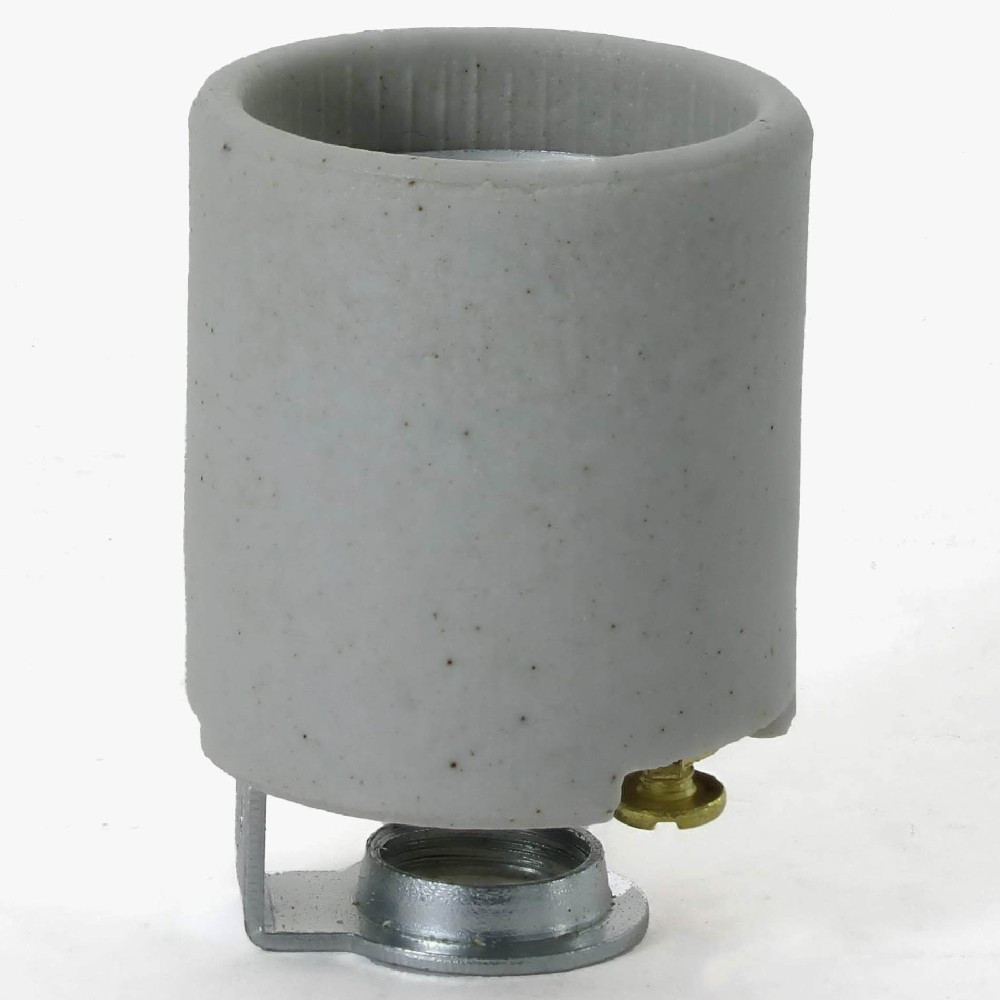 Porcelain Socket With 1/4 IPS Hickey; Aluminum Screw Shell; Unglazed ...