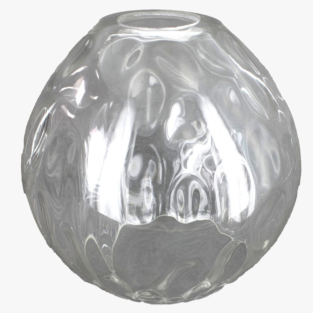6in Diameter Wavey Water Glass Ball with 1-5/8in Hole