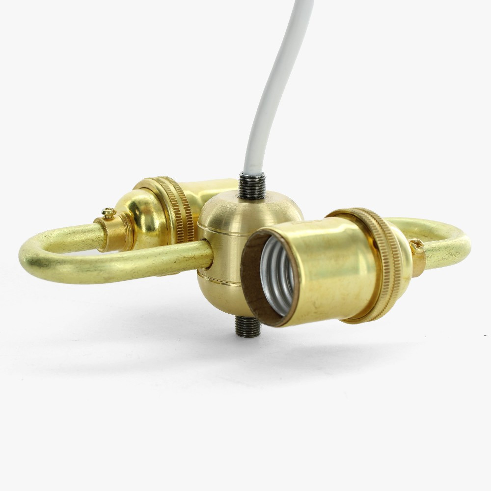 2 Lite Cluster - E26 Sockets - Wired With 10FT SVT White Wire and 1 ...
