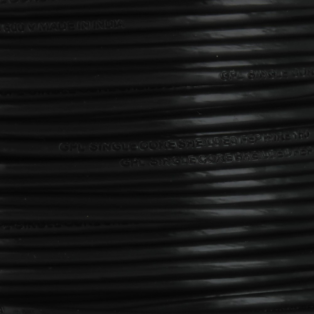 18 AWG Black FEP Single Core Shielded Low Voltage Lighting Wire