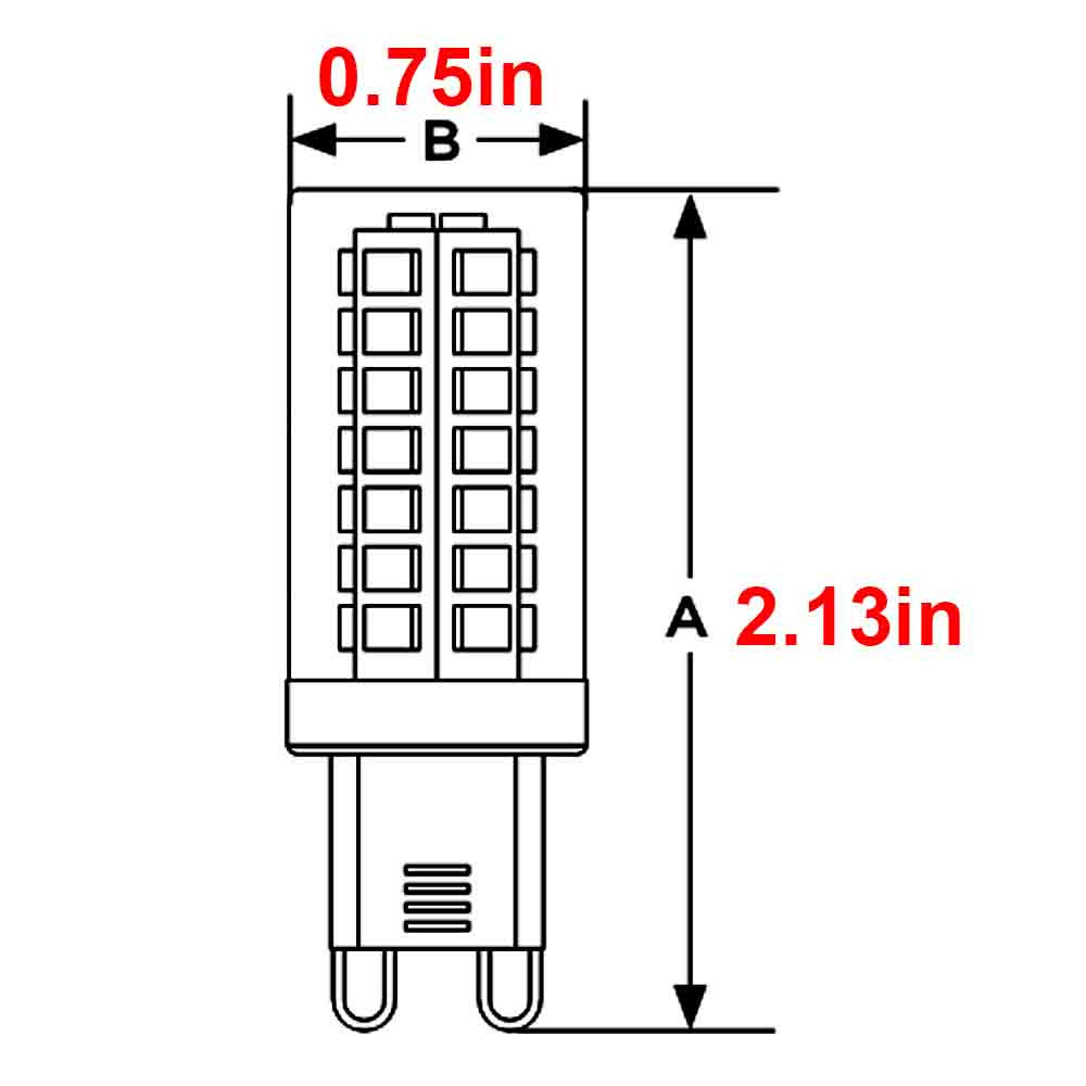 5 Watt Mini LED; G9 Base; 3000K; Clear Finish; 120 Volt