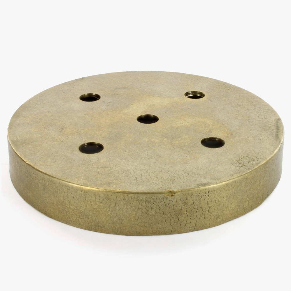 5in Round Cast Multi-Port Canopy with 1/8ips Center Hole and 4 Ports