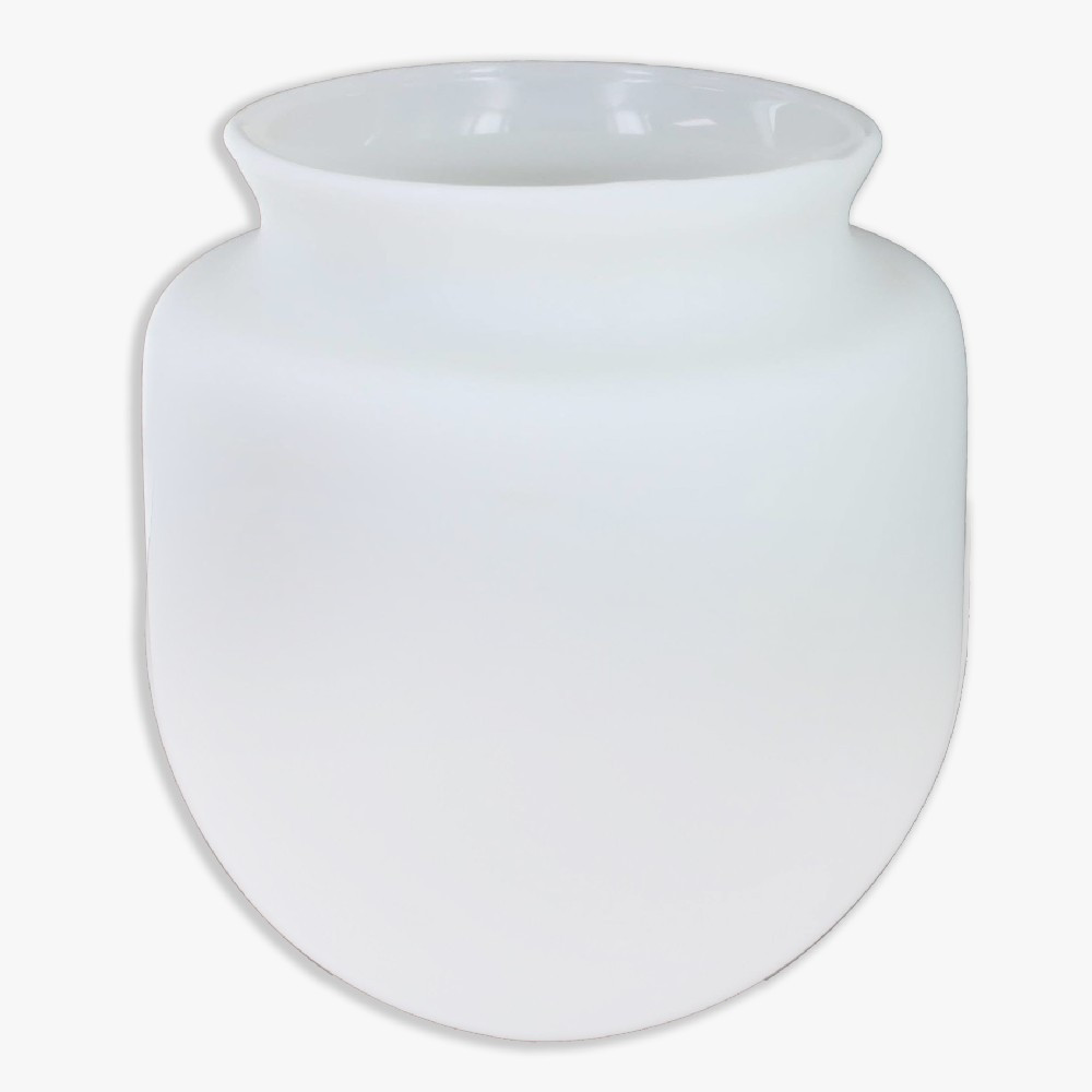 3-3/4in. Satin Opal Round Bottom Cylinder Tube with 3in. Neck