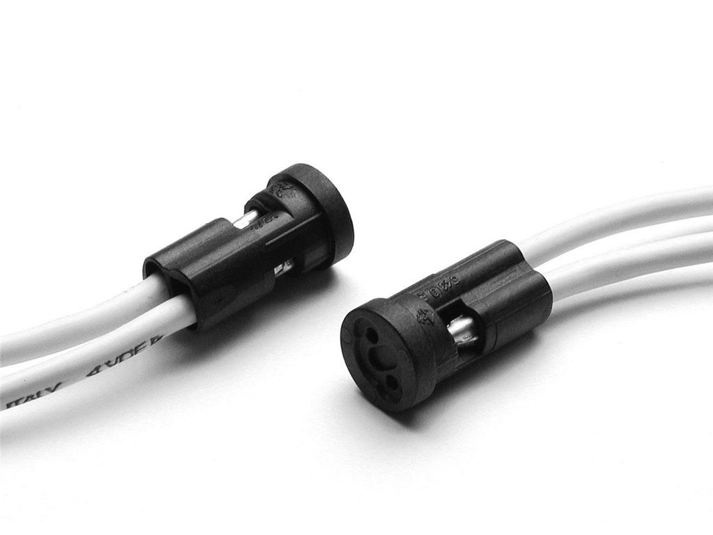 G4 Bi-pin Type Thermoplastic Resin Lamp Socket With WIre Leads