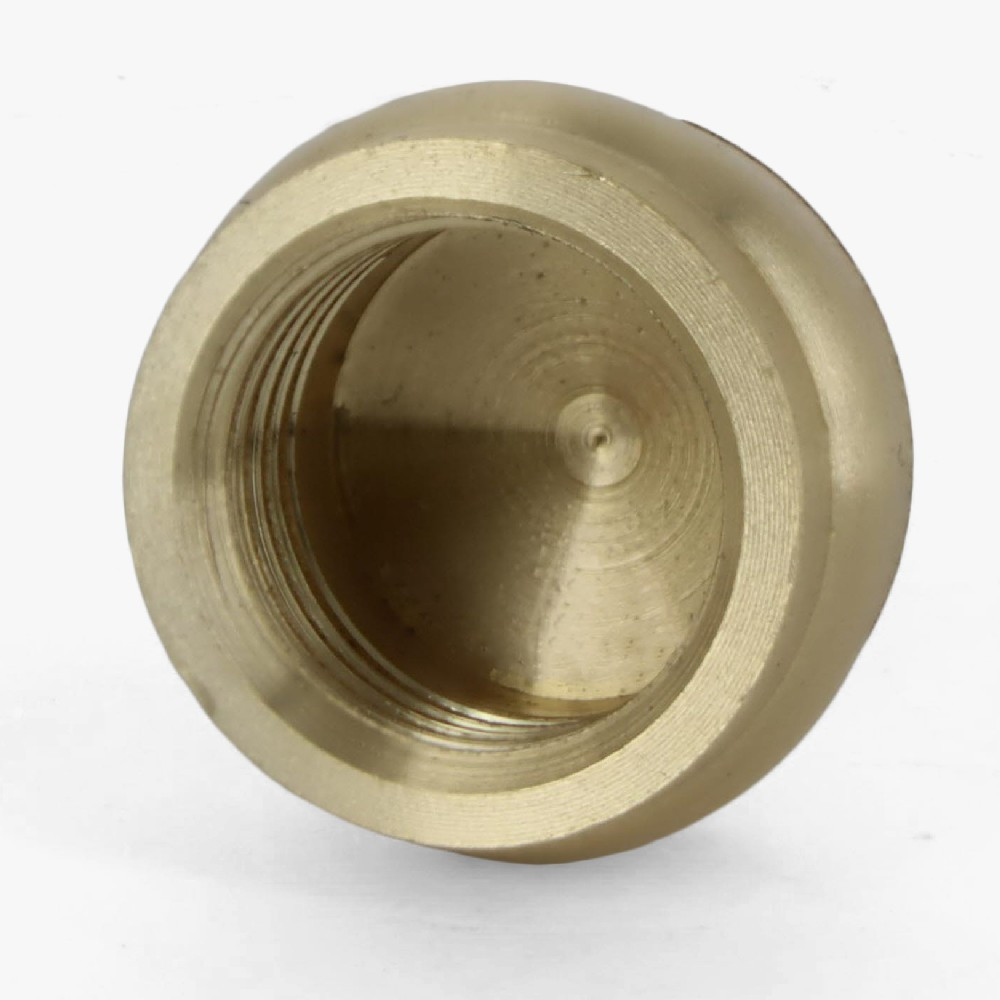 1/8ips - Domed Cap Finial - Unfinished Brass