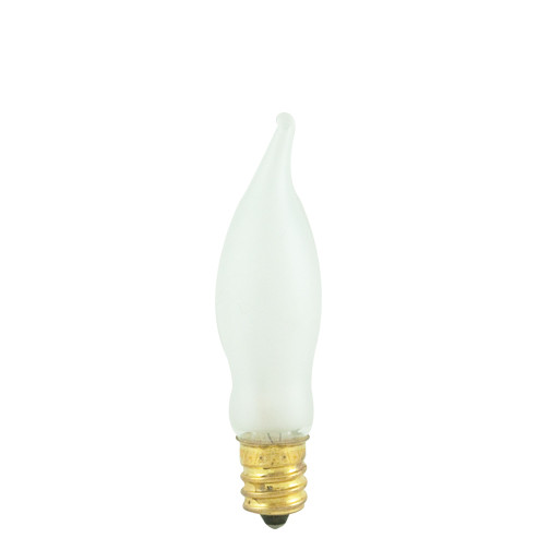 7W Frosted E-12 Base 15mm. Flame Tip Bulb