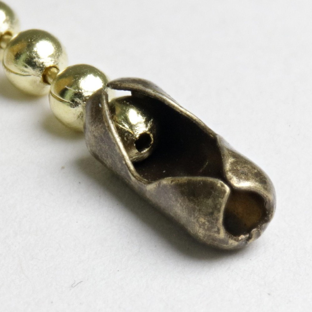 Steel Beaded Chain Coupling for #3 3/32in. Thick Beaded Chain - Antique ...