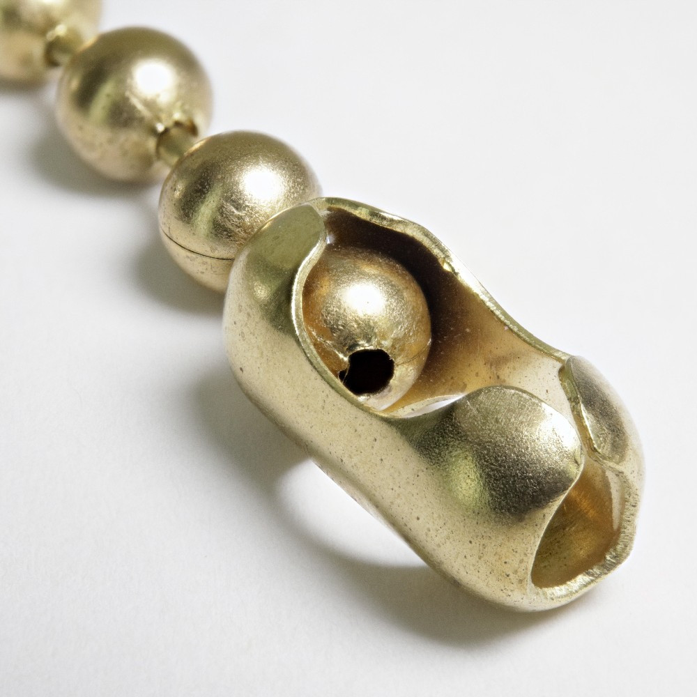 Steel Beaded Chain Coupling for #13 1/4in. Thick Beaded Chain - Brass ...