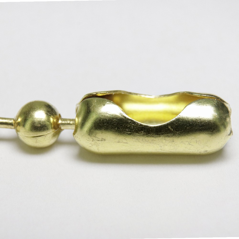 Steel Beaded Chain Coupling for #10 3/16in. Thick Beaded Chain - Brass ...