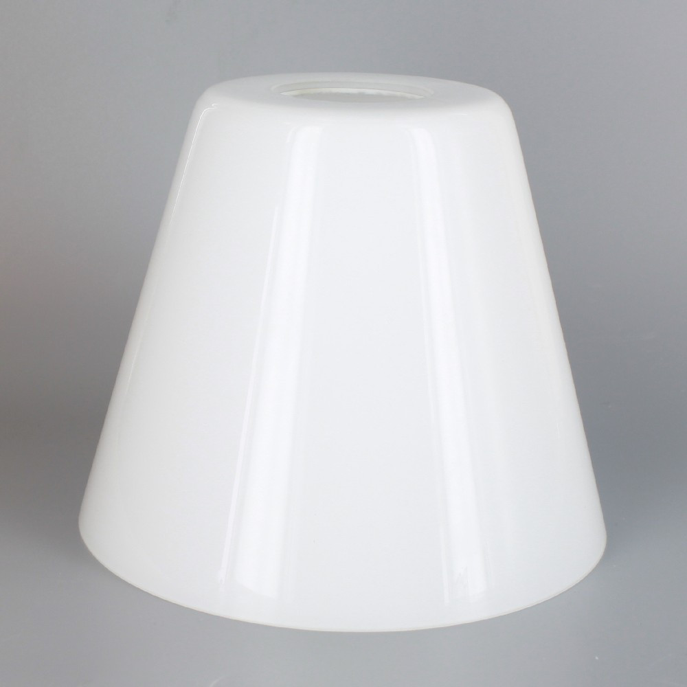 White Glass Cone Shade With 1-5/8in Hole For Use With CUC100 Series Cup