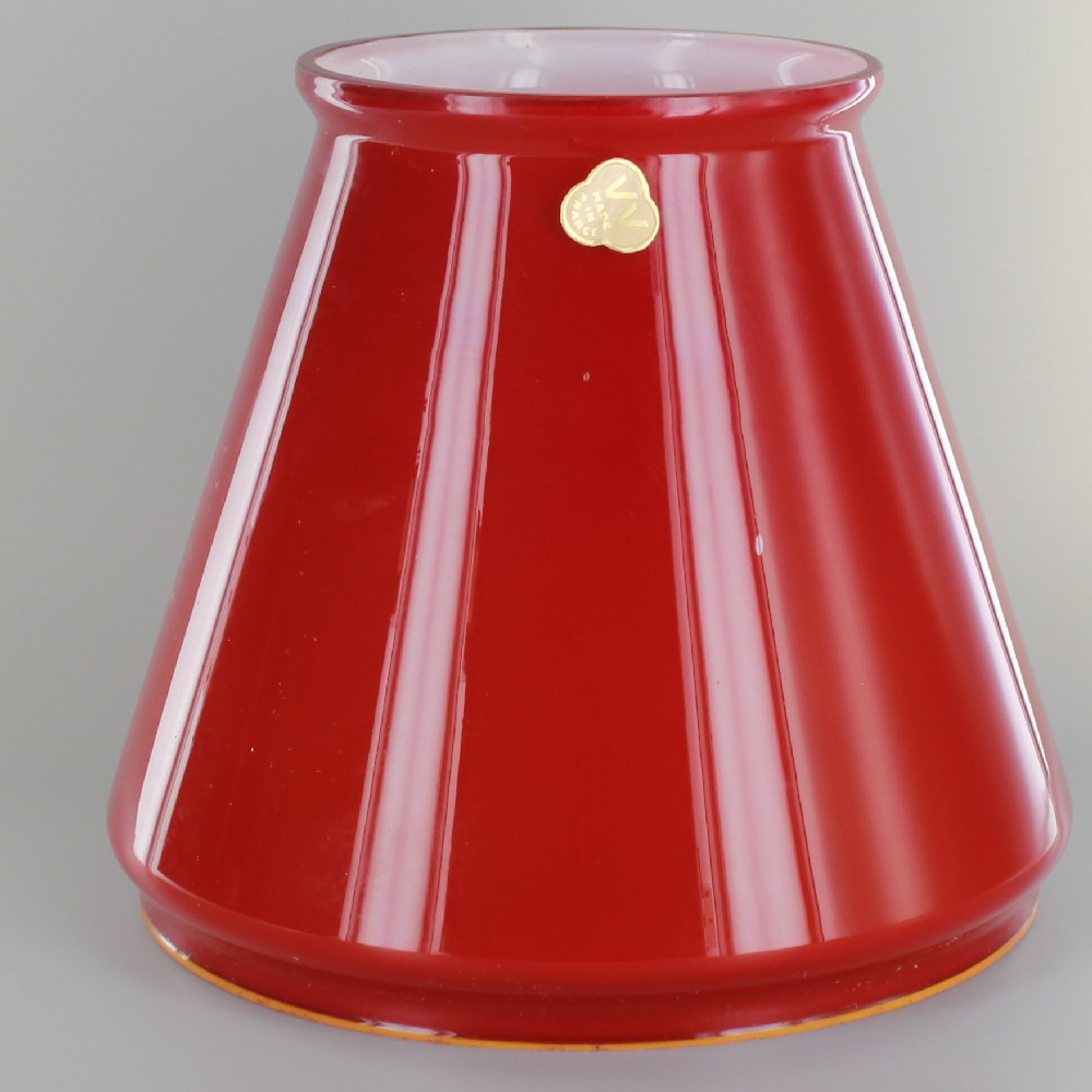 Cased Red Tapered Student Shade with 7in. Neck