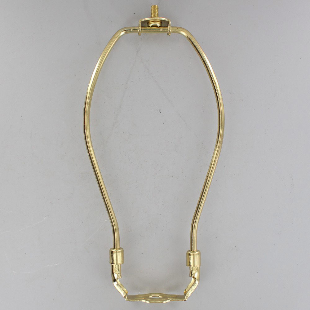 11in. Brass Plated Heavy Duty Lamp Shade Harp with Saddle