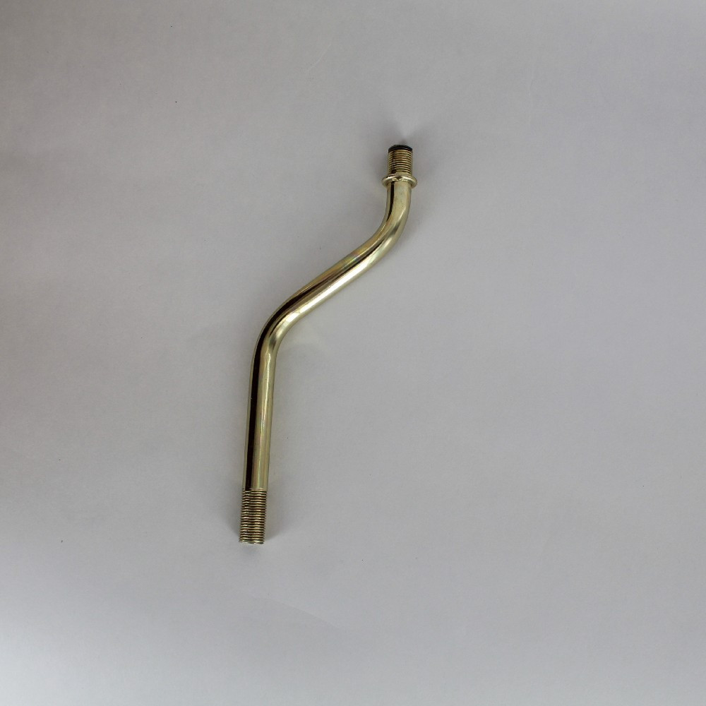 6in. Brass Plated Finish 1/8ips. Figurine Pipe with 2in. Offset